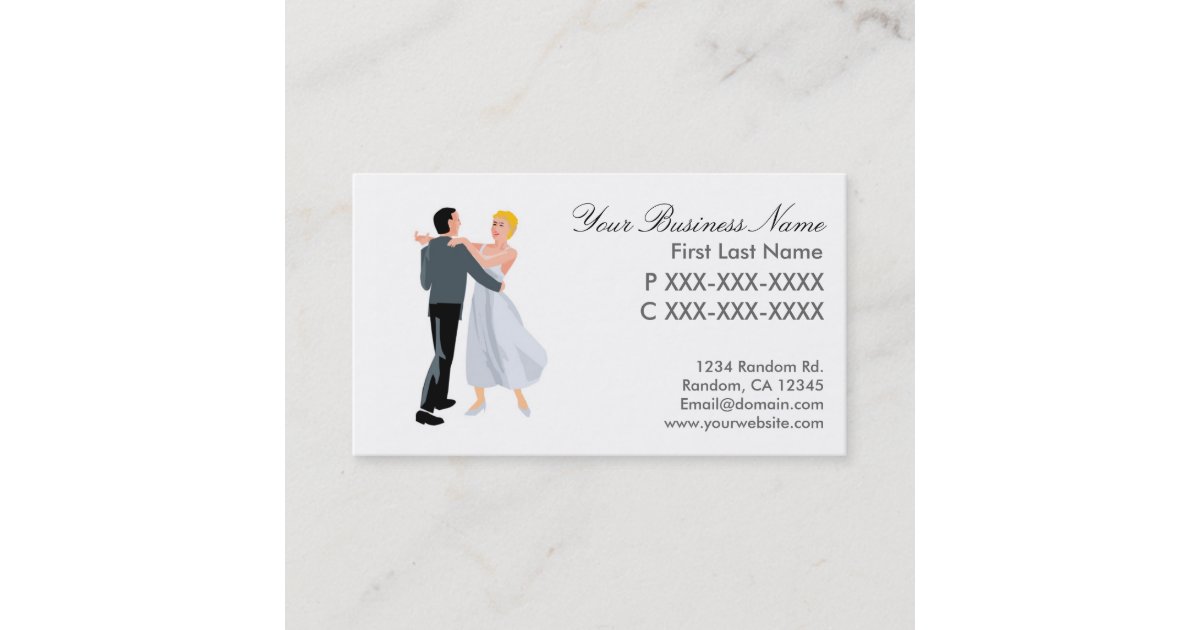 Ballroom dance couple business cards | Zazzle