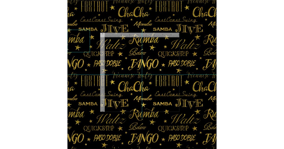 Ballroom Dance Repeat | Custom Background Color Fabric | Zazzle