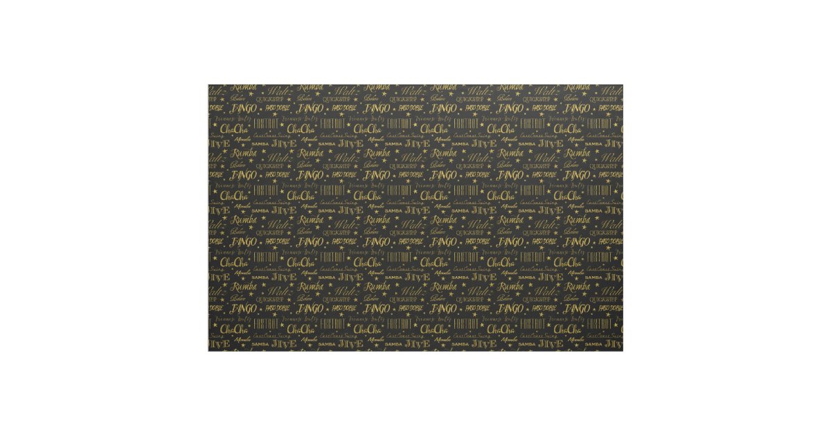 Ballroom Dance Repeat | Custom Background Color Fabric | Zazzle