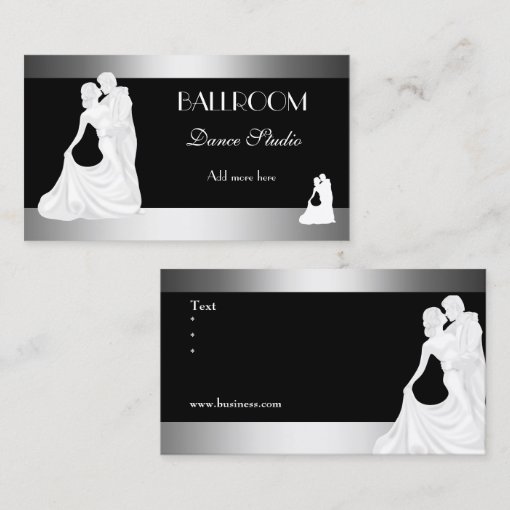BALLROOM Dance Studio Dancing Lessons 2 Business Card | Zazzle