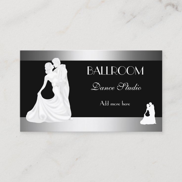 BALLROOM Dance Studio Dancing Lessons 2 Business Card | Zazzle