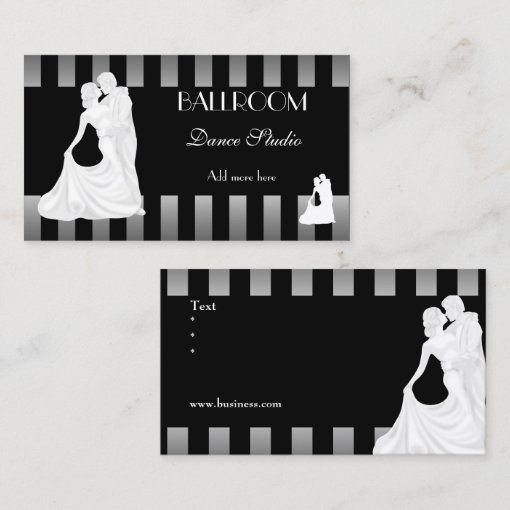 BALLROOM Dance Studio Dancing Lessons 3 Business Card | Zazzle