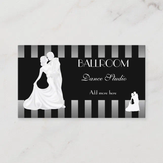 BALLROOM Dance Studio Dancing Lessons 3 Business Card | Zazzle