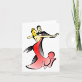 Ballroom Dancers dancing couple swing dance Card | Zazzle