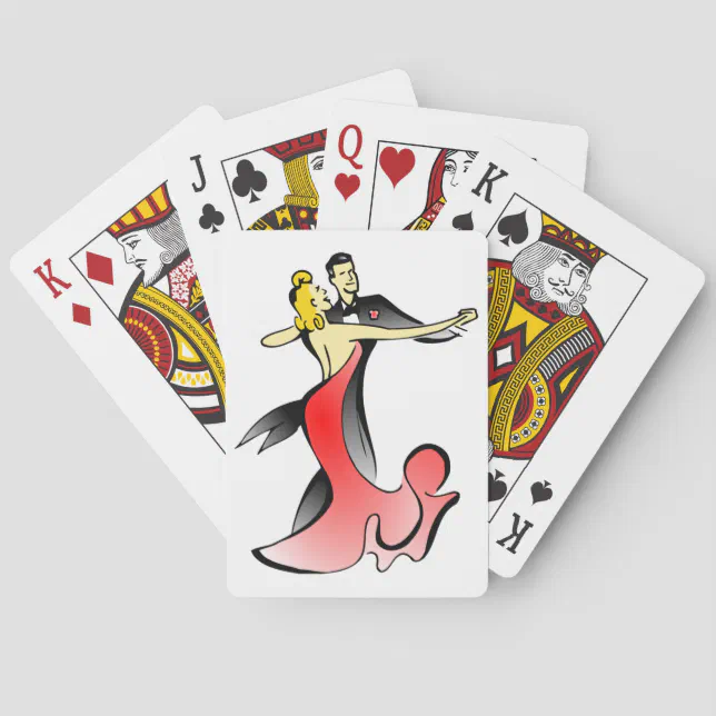 Ballroom Dancers dancing couple swing dance Poker Cards | Zazzle