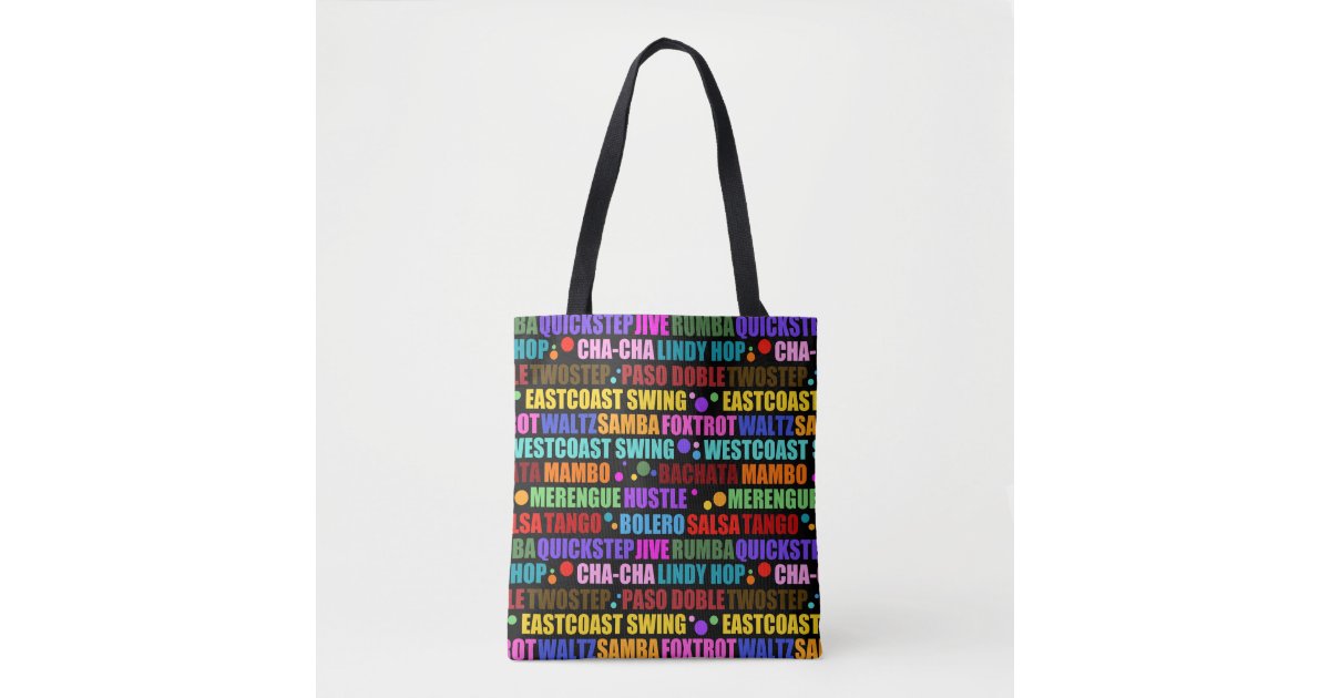Ballroom Dancing | Colorful Dance Styles Tote Bag | Zazzle