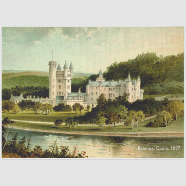 Balmoral Castle 1897 High Resolution Decoupage Tissue Paper | Zazzle
