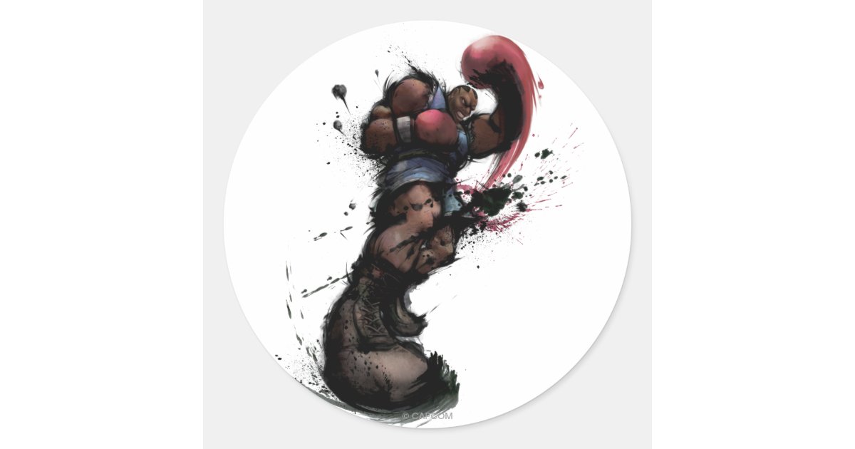 Balrog Punch Classic Round Sticker Zazzle