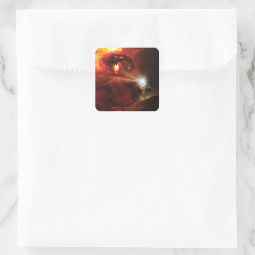 Balrog Versus GANDALF™ Square Sticker | Zazzle
