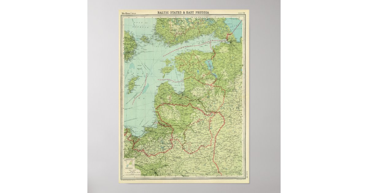 Baltic States & East Prussia Poster | Zazzle