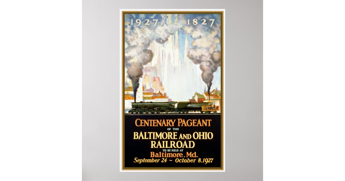 "Baltimore and Ohio Railroad" Vintage Travel Poste Poster | Zazzle