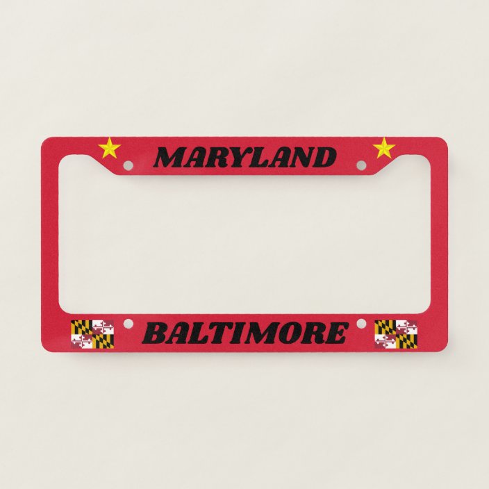 Baltimore, Maryland Custom License Plate Frame | Zazzle.com
