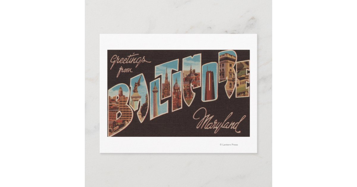 Baltimore, Maryland - Large Letter Scenes 3 Postcard | Zazzle
