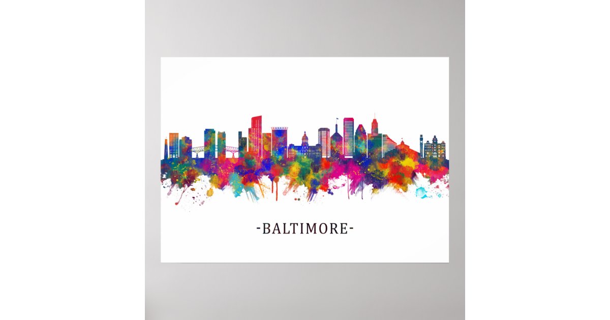 Baltimore Maryland skyline Poster | Zazzle
