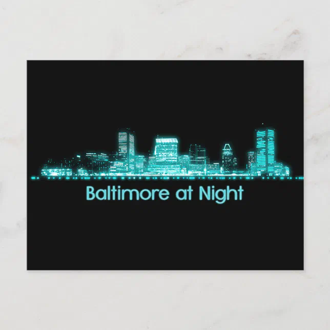 Baltimore Skyline Postcard | Zazzle