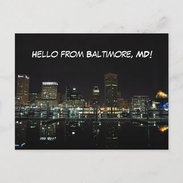 Baltimore Skyline Postcard | Zazzle