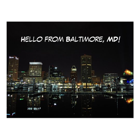 Baltimore Skyline Postcard | Zazzle.com
