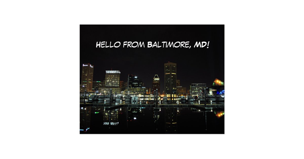 Baltimore Skyline Postcard | Zazzle.com