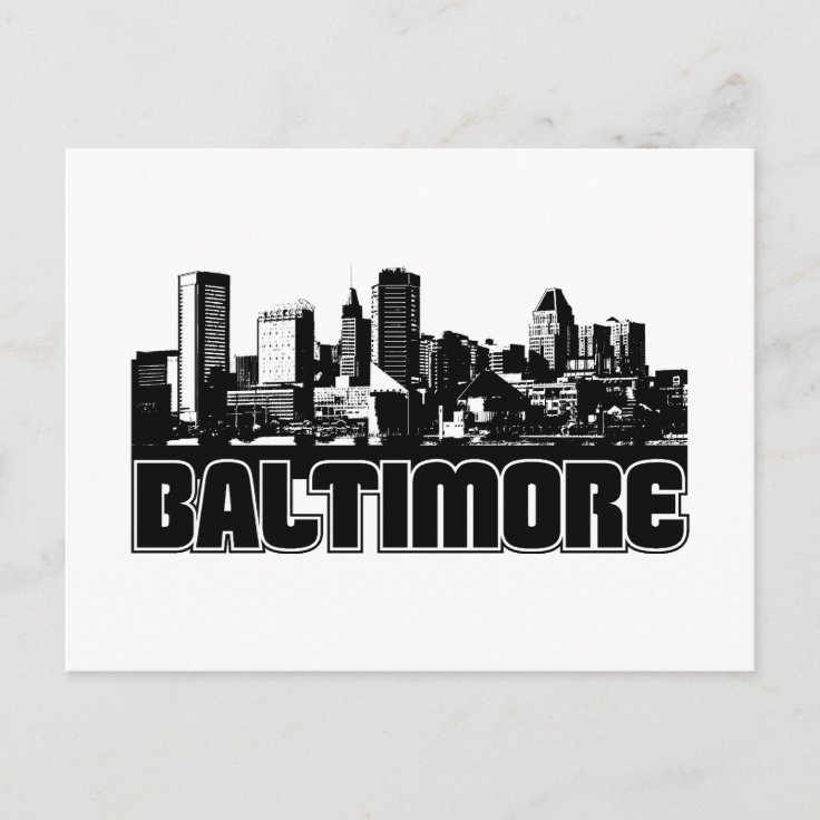 Baltimore Skyline Postcard | Zazzle