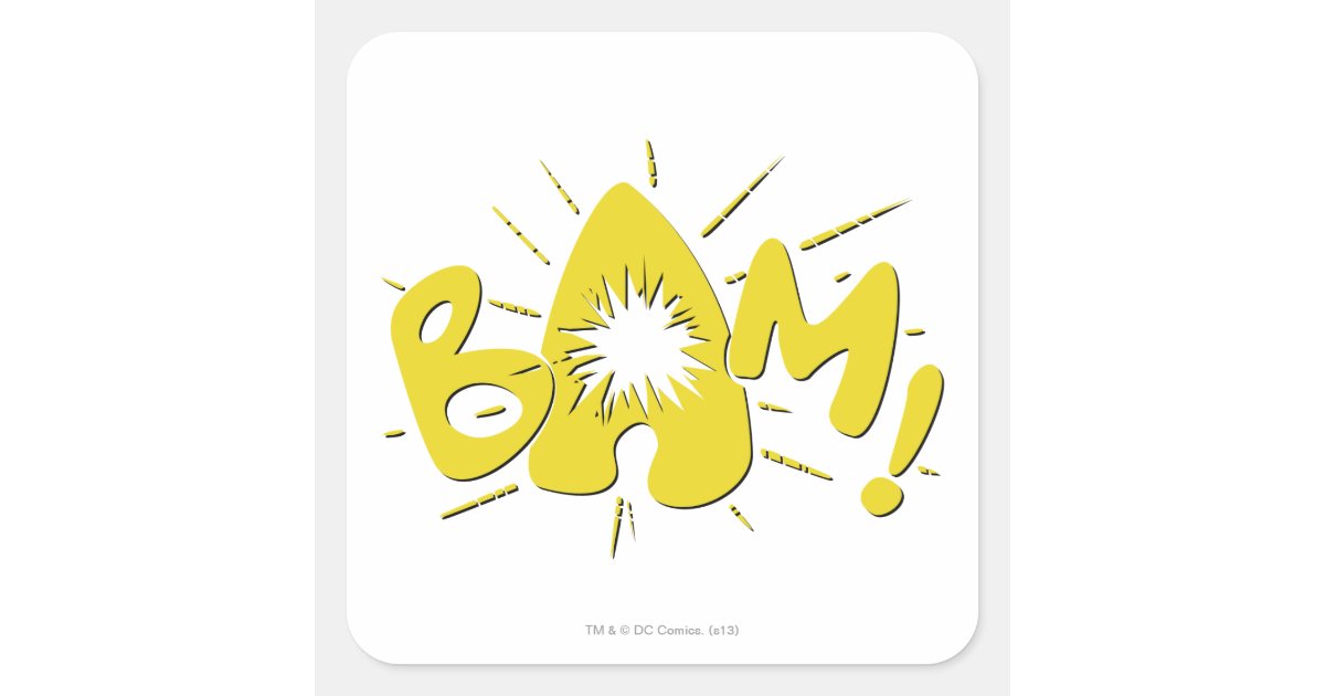 BAM! SQUARE STICKER | Zazzle