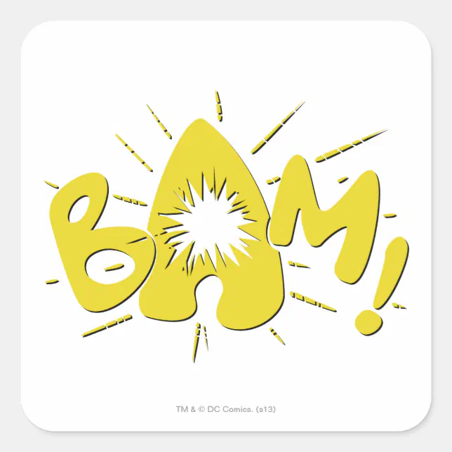 BAM! SQUARE STICKER | Zazzle