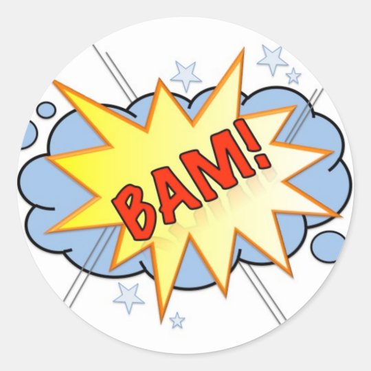 BAM! Vintage Comic Sticker | Zazzle.com