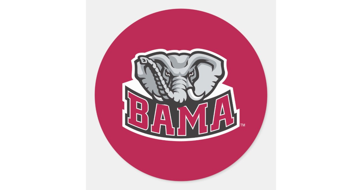 Bama with Big Al Classic Round Sticker | Zazzle