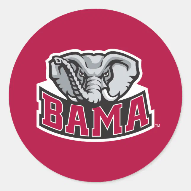 Bama with Big Al Classic Round Sticker | Zazzle