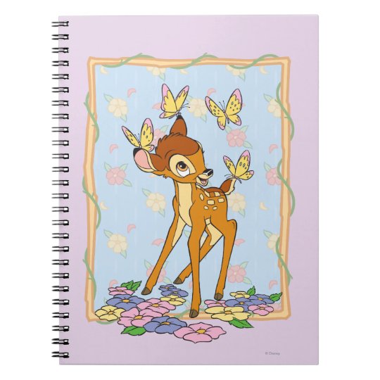 Bambi and Butterflies Notebook | Zazzle.com