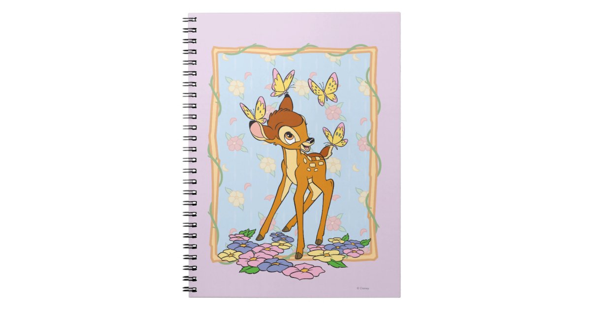 Bambi and Butterflies Notebook | Zazzle