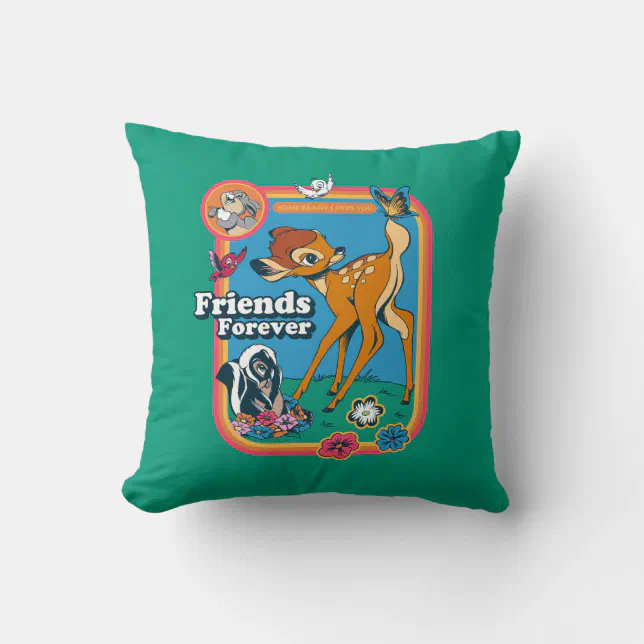 Bambi and Friends | Friends Forever Throw Pillow | Zazzle