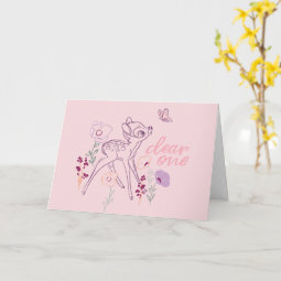 Bambi & Butterfly - Dear One Card | Zazzle
