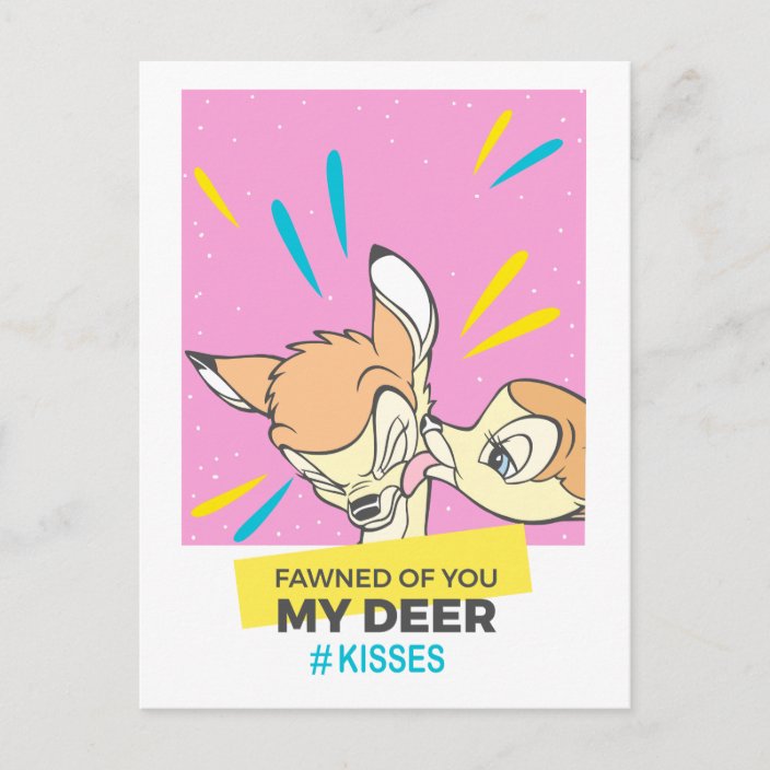 Bambi & Faline "Fawned Of You My Deer" Postcard | Zazzle.com