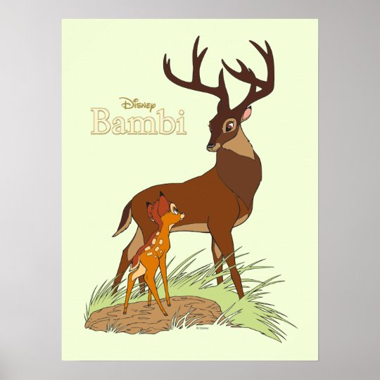 Bambi & Father Poster | Zazzle.com
