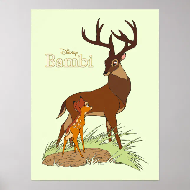 Bambi & Father Poster | Zazzle