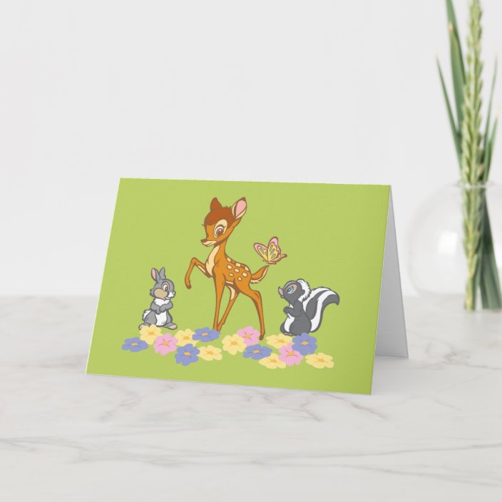Bambi & Friends Card | Zazzle.com