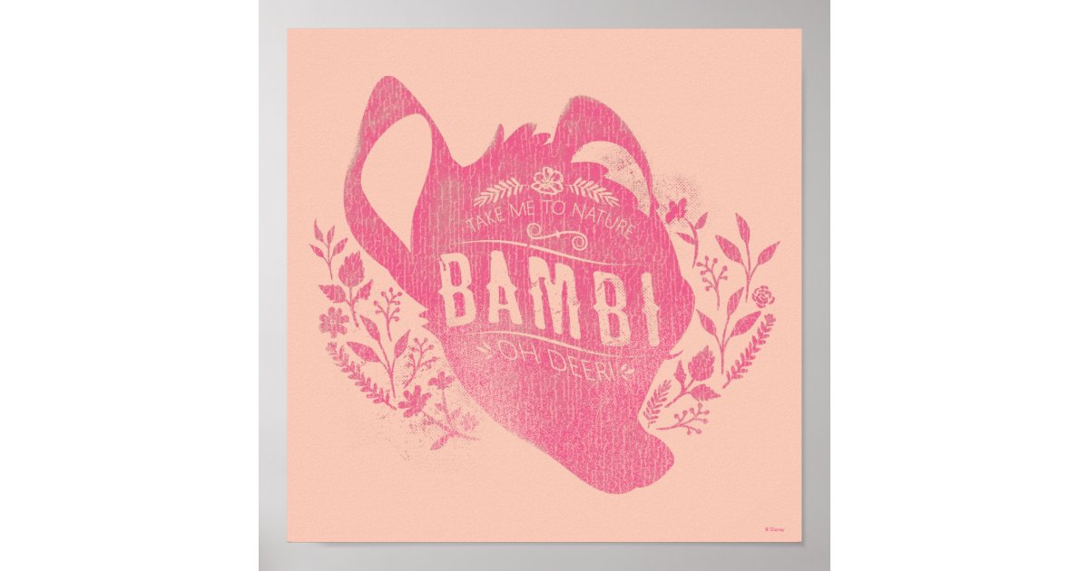 Bambi | Oh Dear Poster | Zazzle