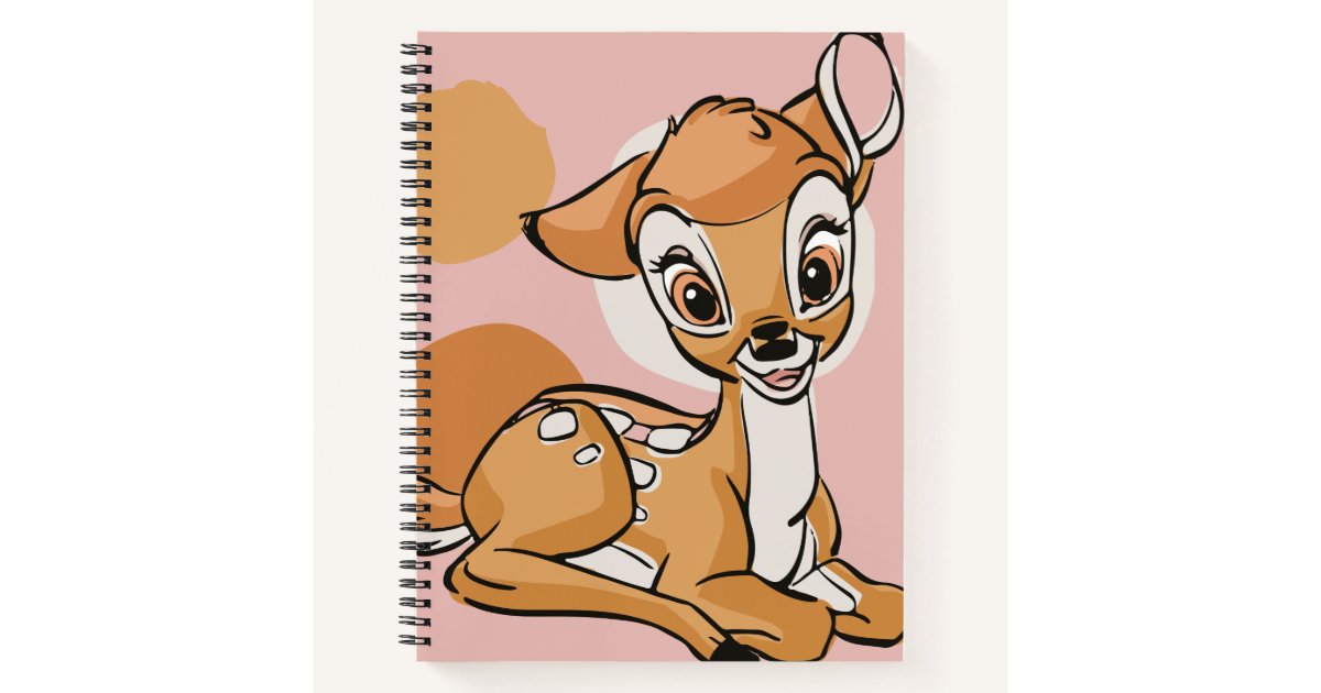 Bambi Sitting With A Smile Notebook | Zazzle