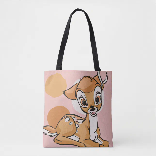 Bambi Sitting With A Smile Tote Bag | Zazzle