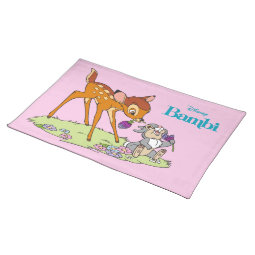 Bambi & Thumper Eating Clover Blossoms Cloth Placemat | Zazzle