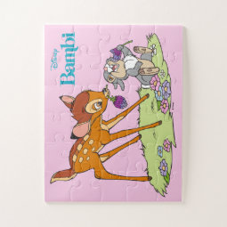 Bambi & Thumper Eating Clover Blossoms Jigsaw Puzzle | Zazzle