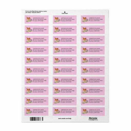 Bambi & Thumper Eating Clover Blossoms Label | Zazzle