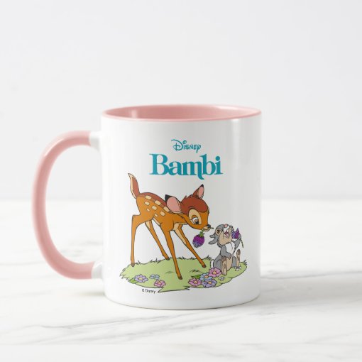 Bambi & Thumper Eating Clover Blossoms Mug | Zazzle