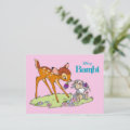 Bambi & Thumper Eating Clover Blossoms Postcard | Zazzle