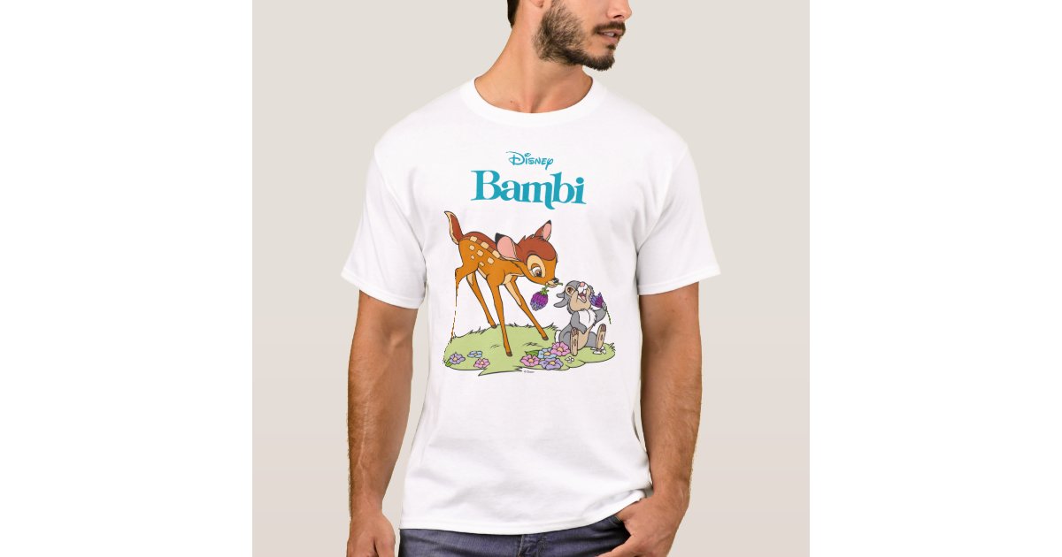 Bambi & Thumper Eating Clover Blossoms T-Shirt | Zazzle