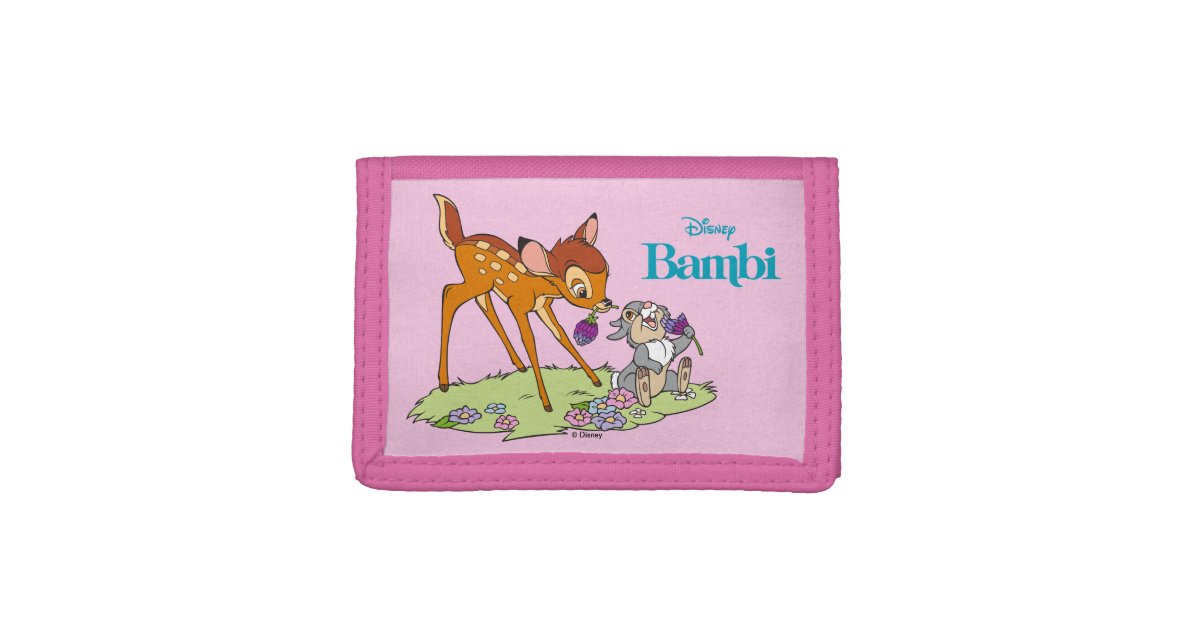 Bambi & Thumper Eating Clover Blossoms Trifold Wallet | Zazzle