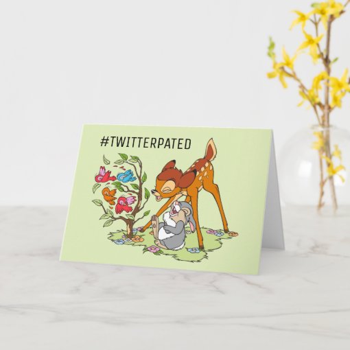 Bambi & Thumper Laughing At Birds Card | Zazzle