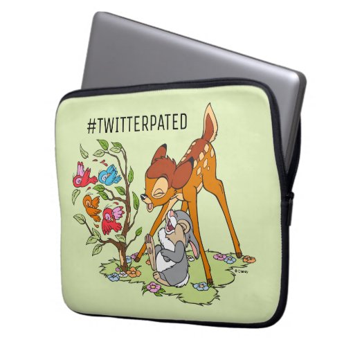 Bambi & Thumper Laughing At Birds Laptop Sleeve | Zazzle