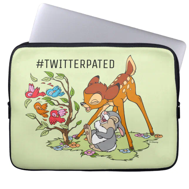 Bambi & Thumper Laughing At Birds Laptop Sleeve | Zazzle
