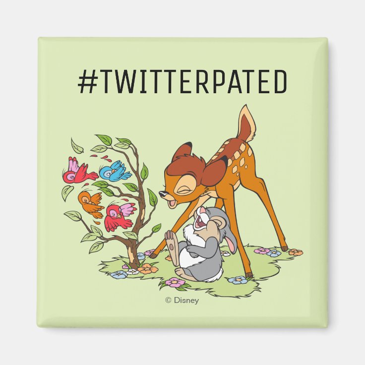 Bambi & Thumper Laughing At Birds Magnet | Zazzle